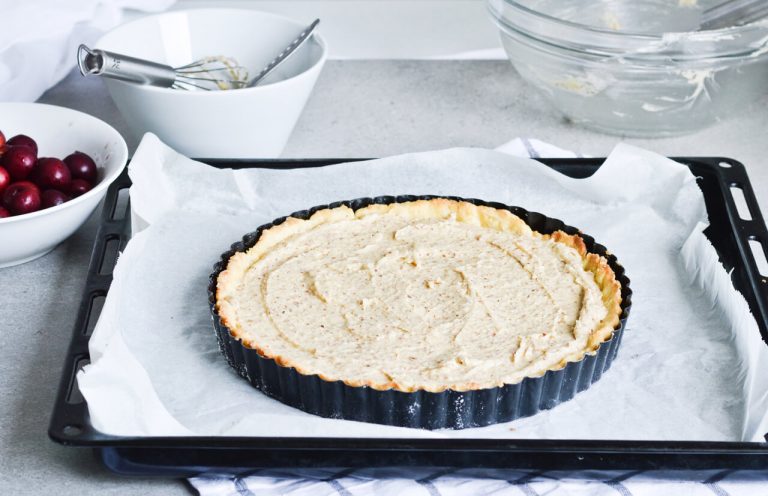 Cherry frangipane tart