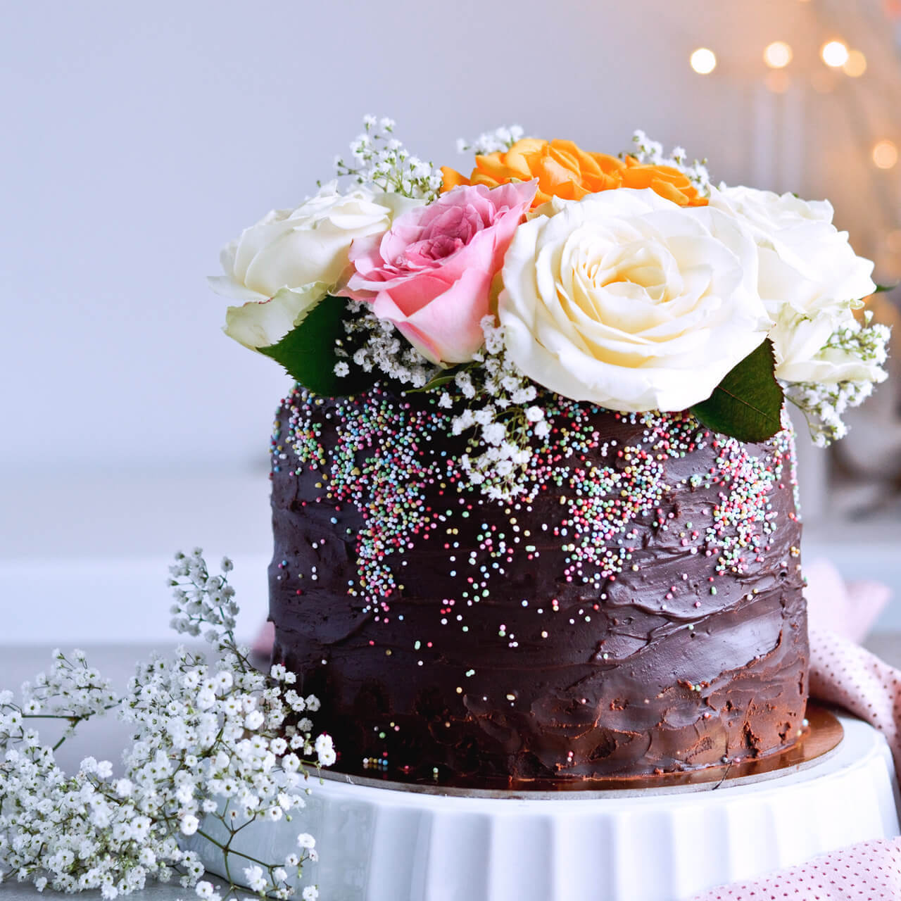 Chocolate lover's triple chocolate ganache layer cake