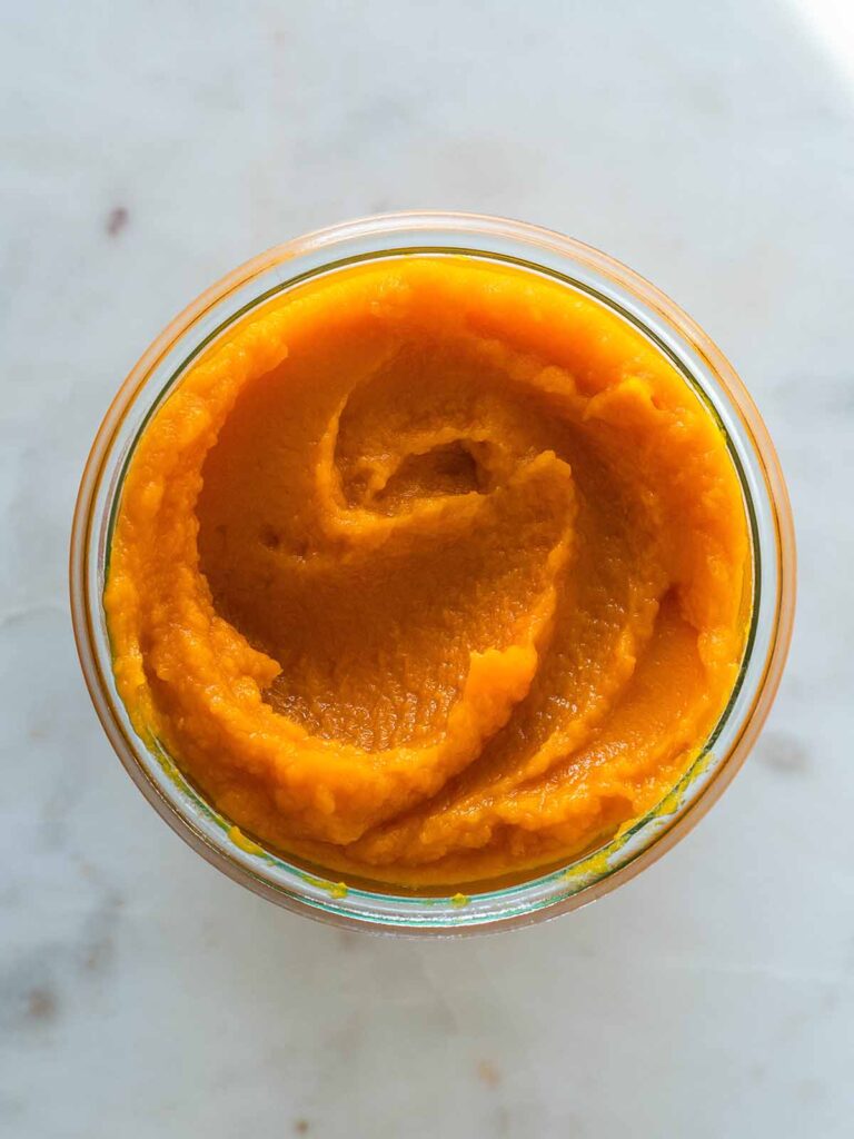 Homemade pumpkin puree