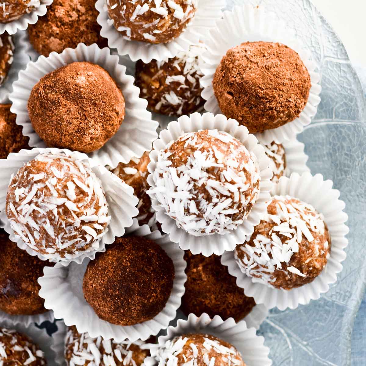 Chocolate coconut rum balls